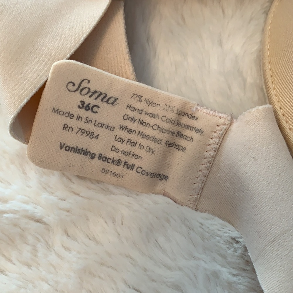 36c Soma Vanishing Back Full Coverage Bra - Gem